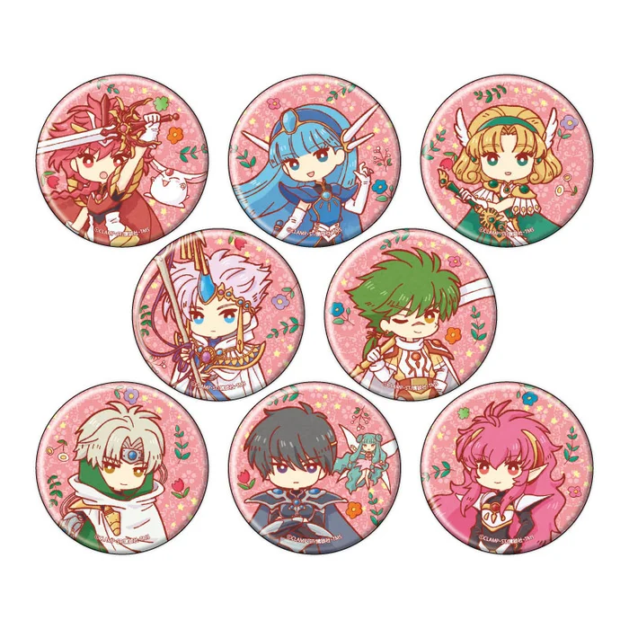 Magic Knight Rayearth Retro Art Illustration Tin Badge Box Set - Tokyo ...