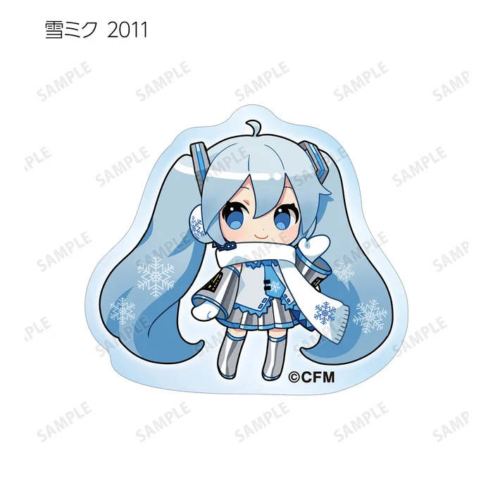 Snow Miku 2024 Art by Binchou Maguro Trading Acrylic Sticker Box Set ...
