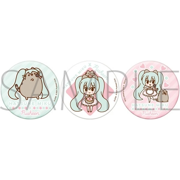 Hatsune Miku Pusheen Collaboration Can Badge Set - Tokyo Otaku Mode (TOM)
