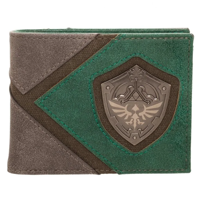 Legend of Zelda Hylian Shield Metal Emblem Bi-Fold Wallet - Tokyo Otaku ...