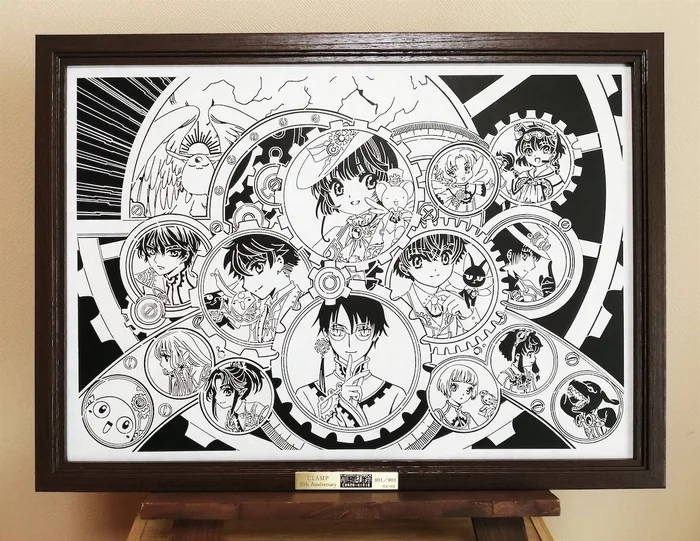 CLAMP 30th Anniversary Key Visual Chara-Kirie Paper-Cut Artwork - Tokyo ...